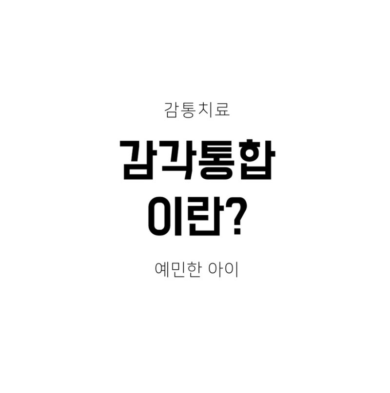 감각통합에 대해 알아봐요예민한 아이 감통 치료 네이버 블로그