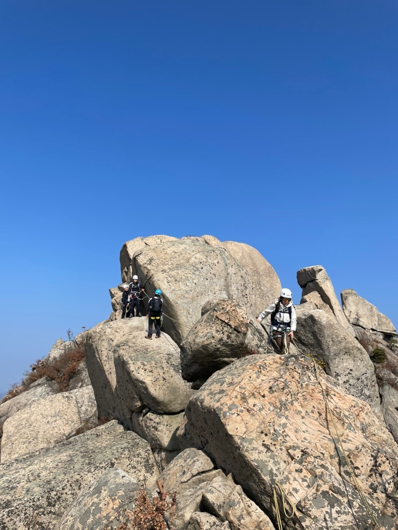 암벽등반교실 만경대에서 리지등반으로 실전경험했어요 : 네이버 블로그