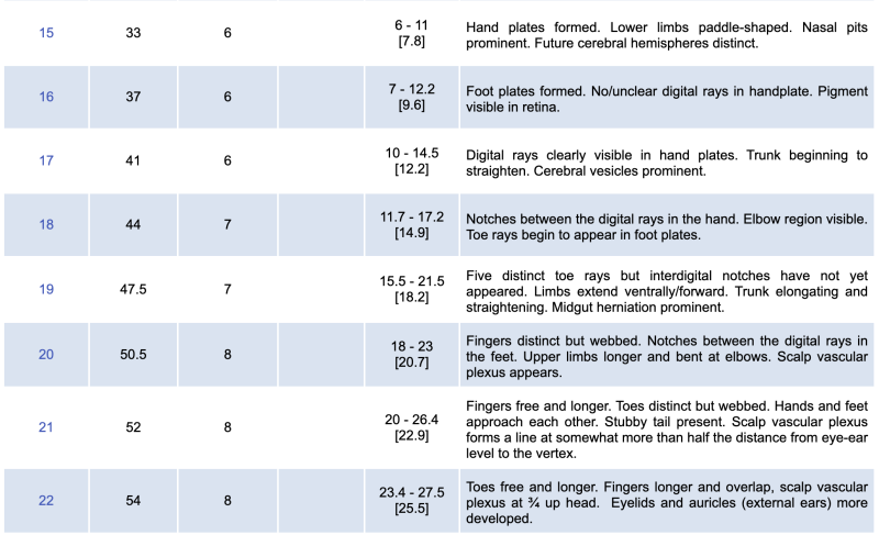Carnegie Stage (Fetal development) : 네이버 블로그