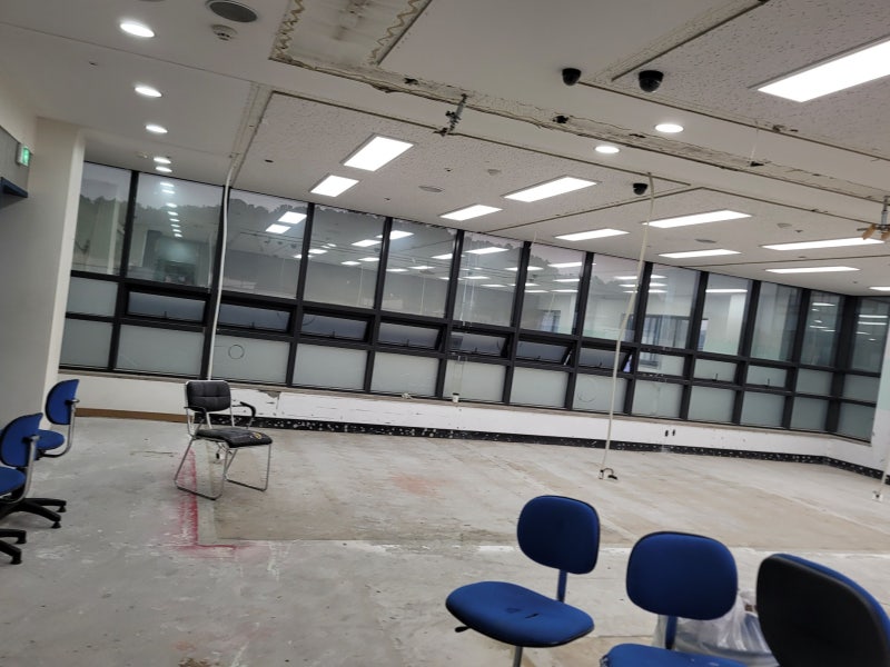 구미사무실led조명 구미시학원led조명 구미시 봉곡동 학원건물 4층 평판슬림 면조명 Led등 교체 후기20221101