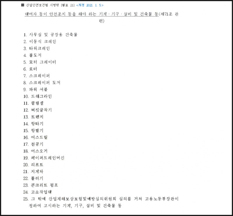 산업안전보건법제80조유해하거나 위험한 기계기구에 대한 방호조치제81조기계기구 등의 대여자 등의 조치 네이버 블로그