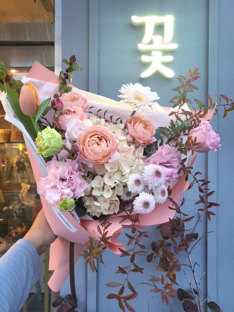 한성대꽃집 클레망 성북구꽃집 파스텔톤의 가을꽃다발 네이버 블로그