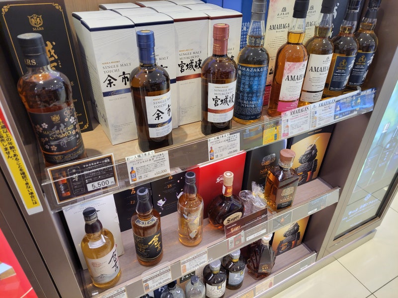 일본 여행 오사카 간사이 공항 면세점 양주 발렌타인 시바스리갈 위스키 종류 And 가격 정보 10월 21일 기준
