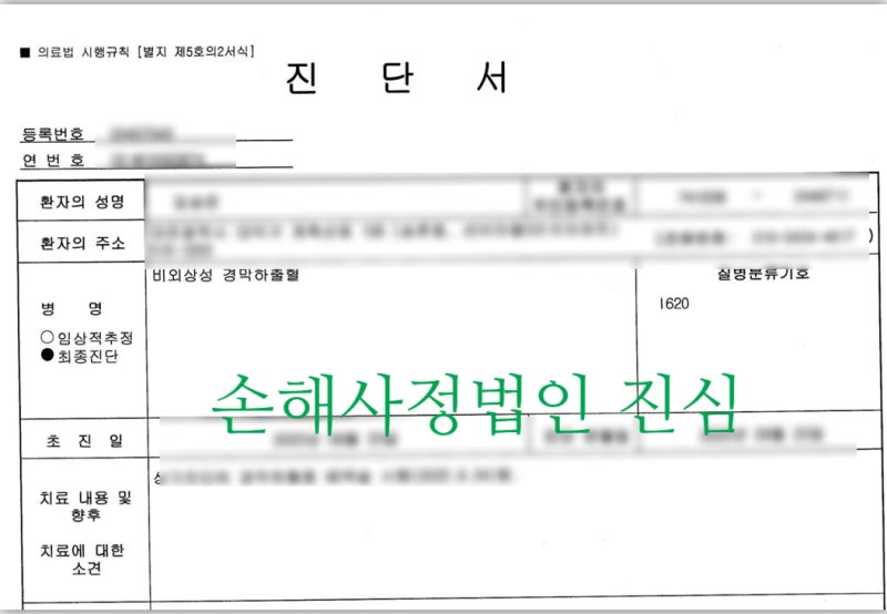 외상성 경막하출혈s0650 비외상성 경막하출혈i620 만성 경막하출혈 진단 시 뇌출혈 진단비 보상문제와 해결 손해