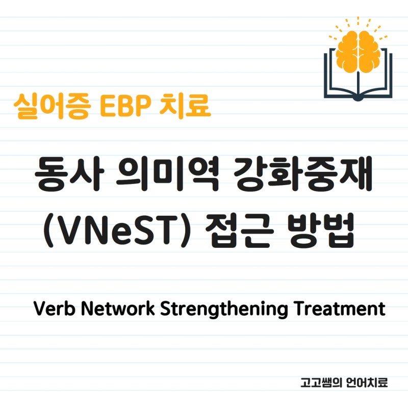 [실어증 EBP 언어치료] 동사 의미역 강화 중재(Verb Network Strengthening treatment, VNeST ...