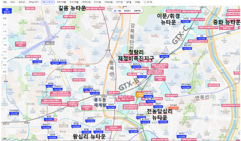 동대문구 천지개벽 청량리 전농답십리 뉴타운 임장 래미안 크레시티 미드카운티 롯데캐슬 선호도 파악 주복 3대장 입주