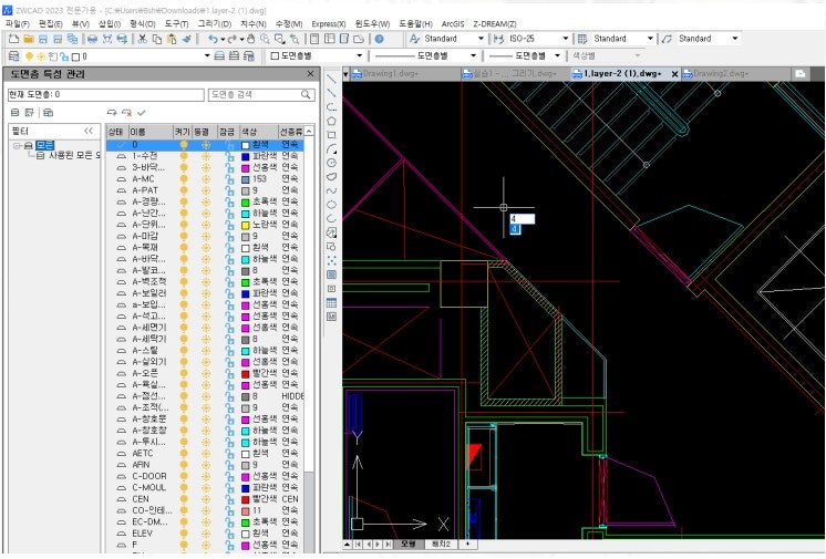 오토캐드 리습(LISP) 도면층 관리, 면적 구하기 ZWCAD 에서 그대로 사용하기 : 네이버 블로그