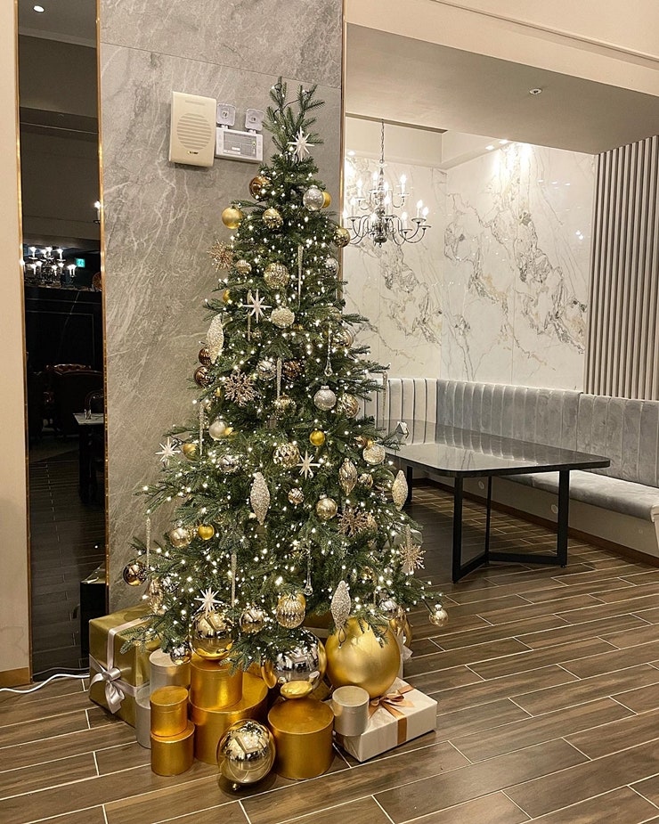 대형크리스마스트리 대여 회사에 설치 : 네이버 블로그