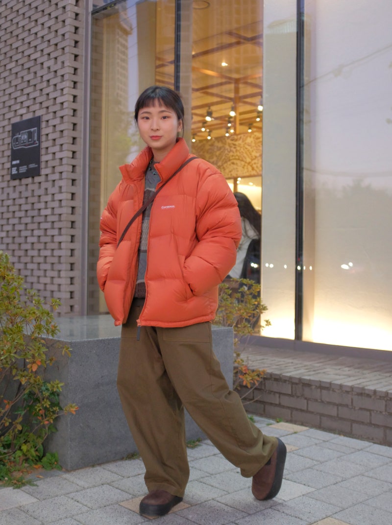 커버낫 여성 숏패딩 씨빅 다운 숏푸퍼 코디 룩북 네이버 블로그