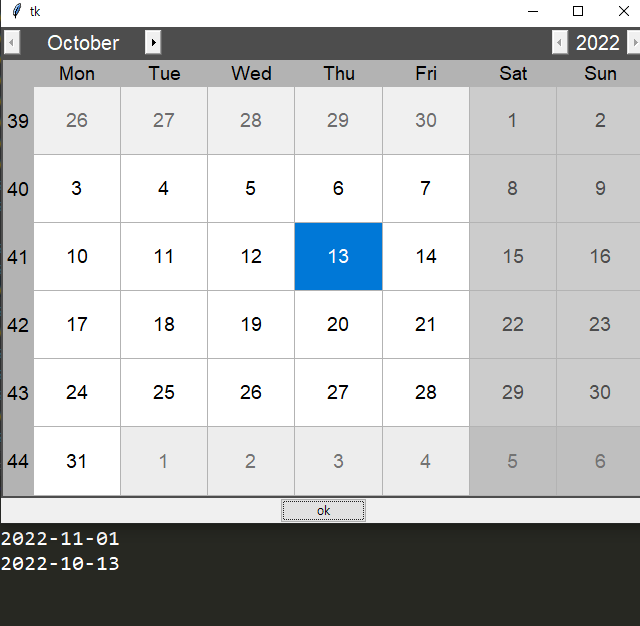 파이선의 업무자동화- 달력 모듈 및 tkcalendar 이용하기 : 네이버 블로그