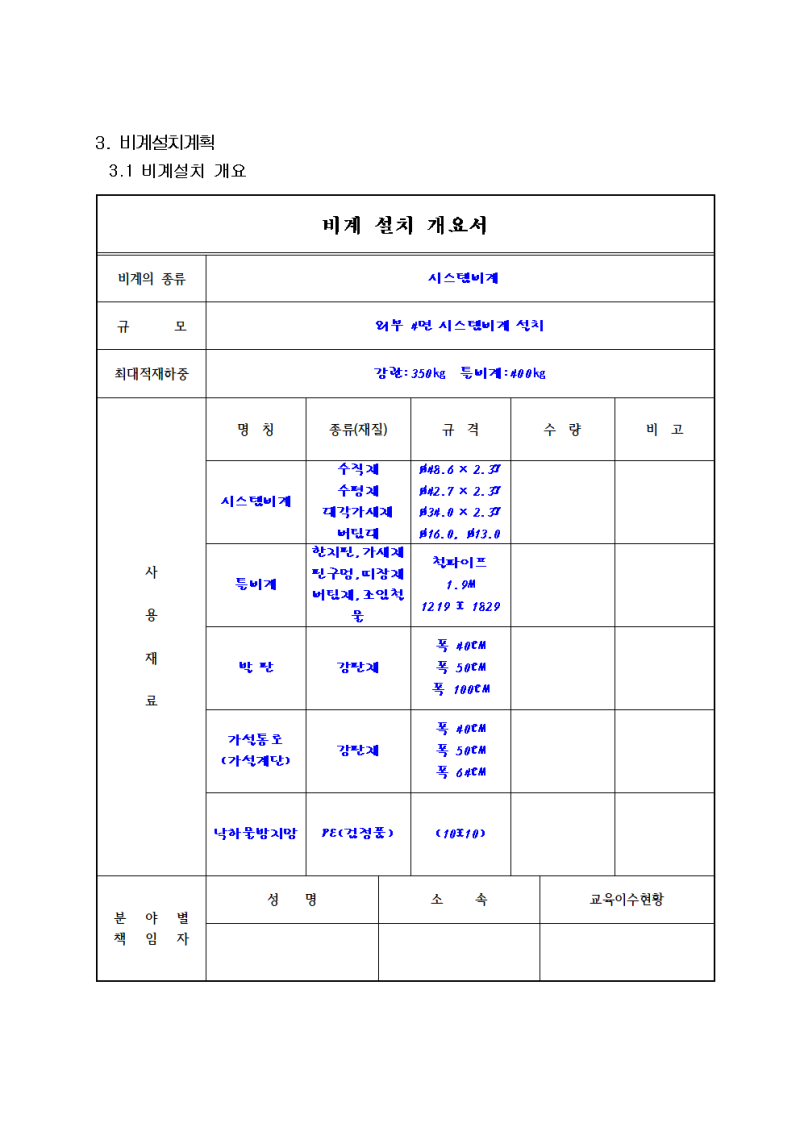 소규모 안전관리계획서 작성예시 2021년 네이버 블로그