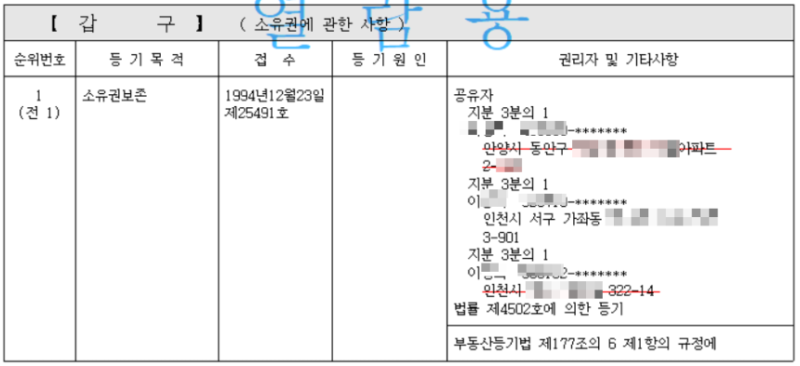 미등기 토지에 대한 소유권 보존등기 소유권 이전등기를 마친 등기부 등본 등기필정보 및 등기완료통지서 네이버 블로그