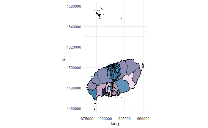 R로 제주도 읍면동 지도에 인구수 시각화 - .shp 파일 읽기, ggplot, geom_polygon : 네이버 블로그