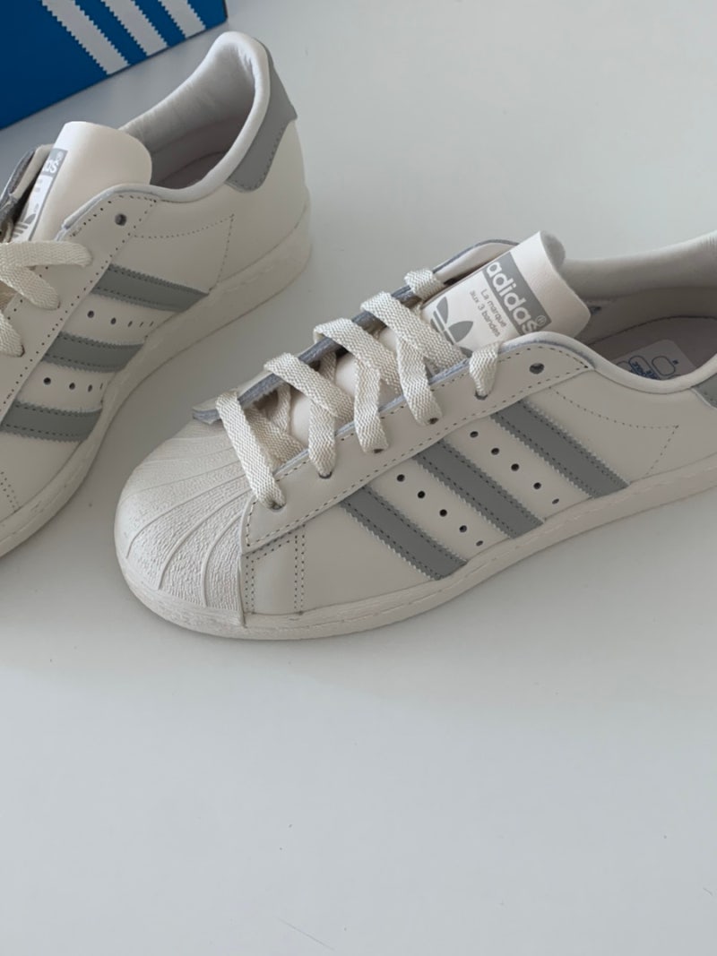 아이다스 - 오리지널 슈퍼스타 82 GZ4837 화이트+그레이컬러 리뷰 : 네이버 블로그