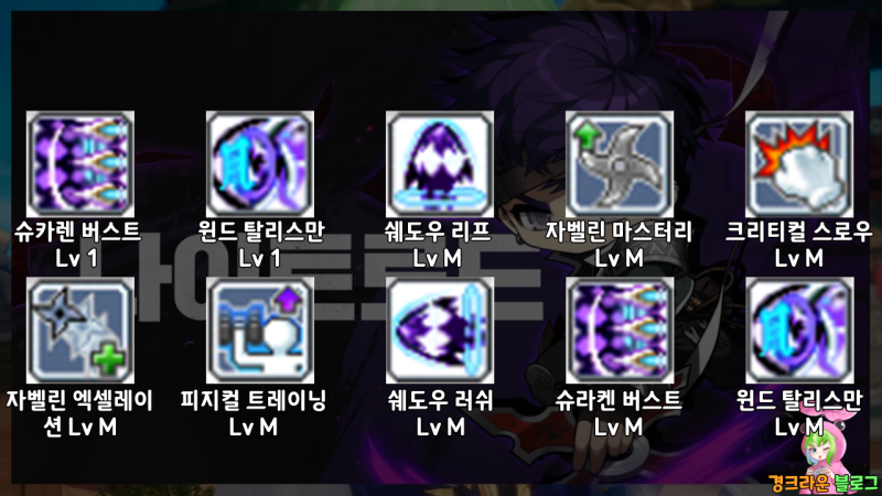 메이플 나이트로드나로 하이퍼 스킬트리 스탯 코어강화 코강 공략도적 네이버 블로그