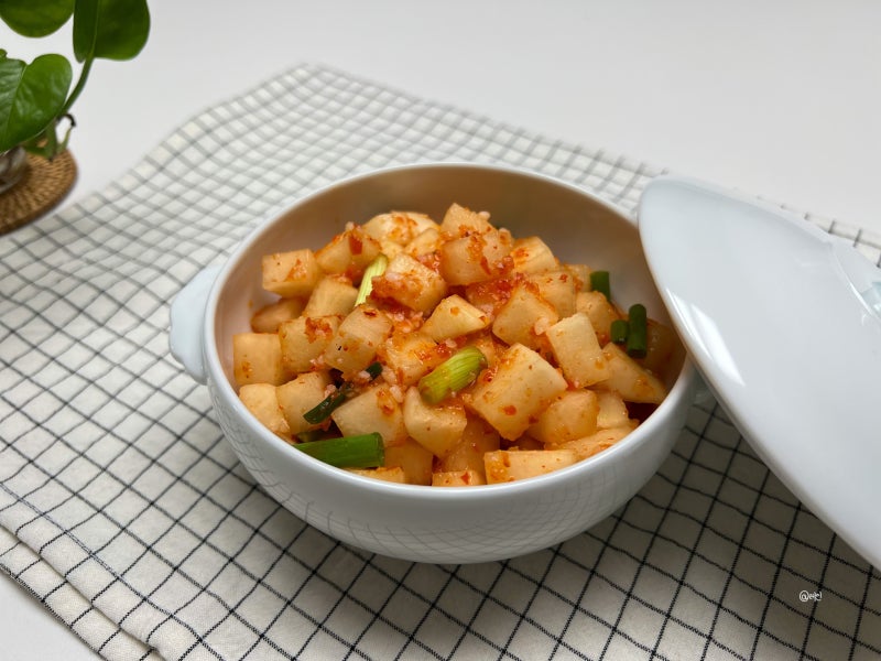 아기 유아 파프리카 깍두기 만들기 김치 반찬으로 딱 네이버 블로그