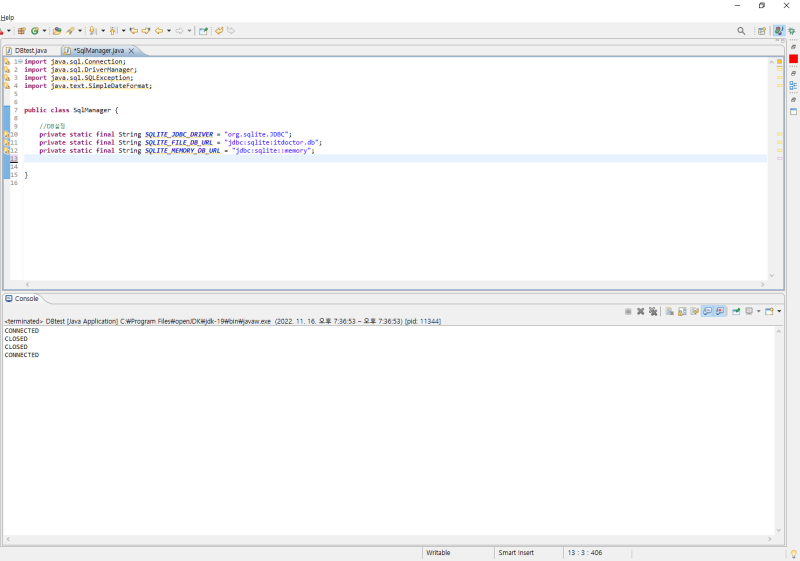 [JAVA중급] JAVA SQLite 사용하는 방법 : 네이버 블로그