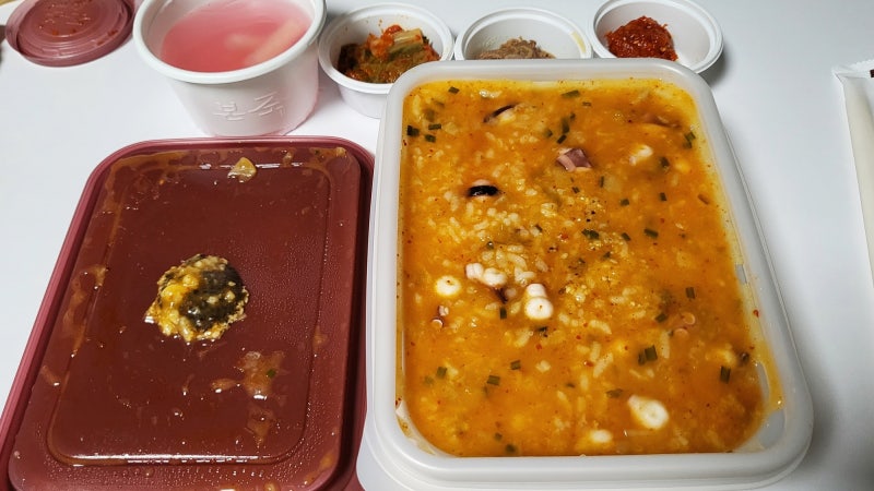 부천 죽집 본죽 홍게품은죽 And 낙지김치죽 포장 네이버 블로그