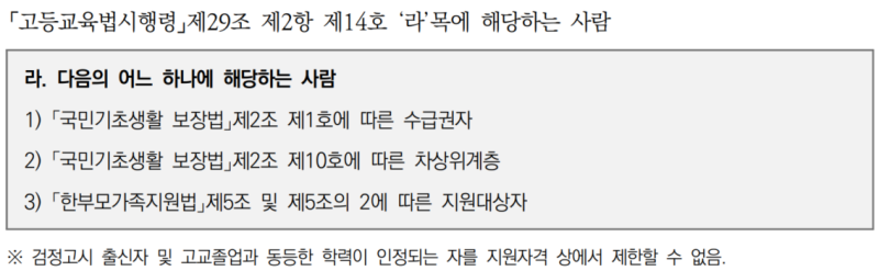 예비고3을 위한 대입 바이블 2024학년도 대입119 분석하기 6 특별전형 기회균형 농어촌 기초생활수급 및 차상위