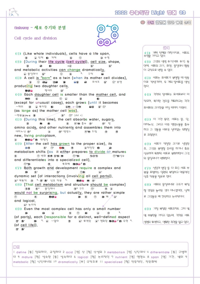 수능특강 라이트 영어 2022개정 9강 분석노트 변형문제 워크북 무료 자료 By 메이플북스 네이버 블로그