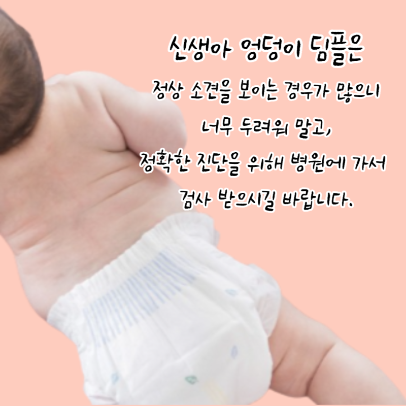 신생아 딤플 털 초음파 검사 아기 엉덩이 딤플 의심될때 네이버 블로그
