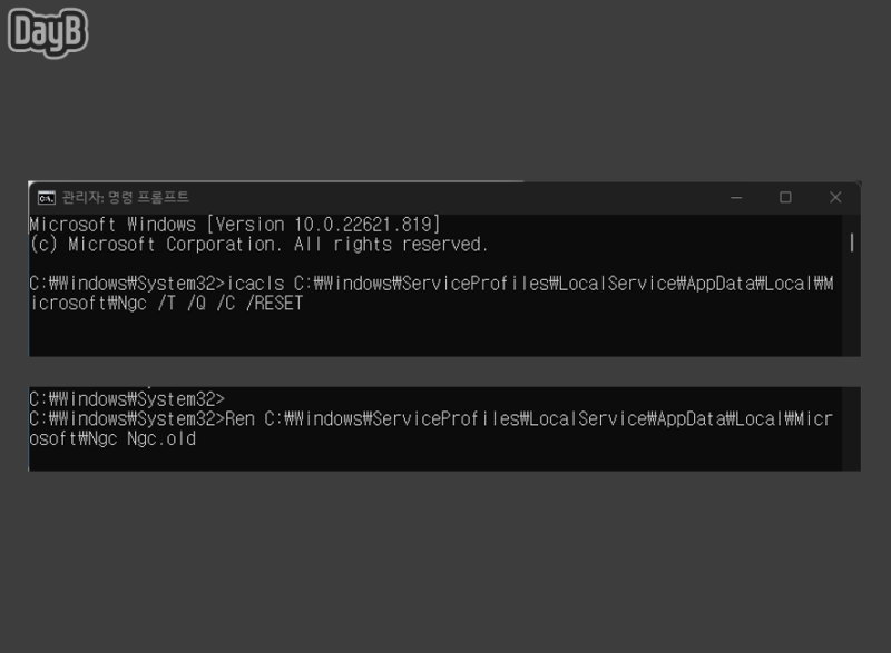 윈도우11/10의 PIN 로그인 오류 0xd0000225 해결 방법 : 네이버 블로그