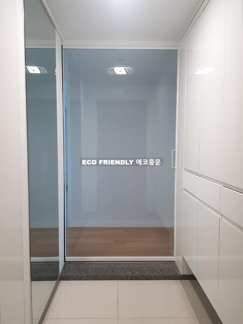 번영로 두산위브중문 화이트인테리어에 딱맞는 원슬라이딩 중문디자인 네이버 블로그
