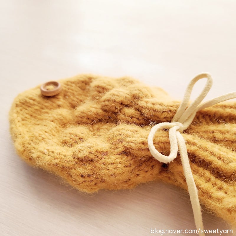 [대바늘] 깜찍한 제철생선 파우치 (붕어빵) - Drops Air : 네이버 블로그