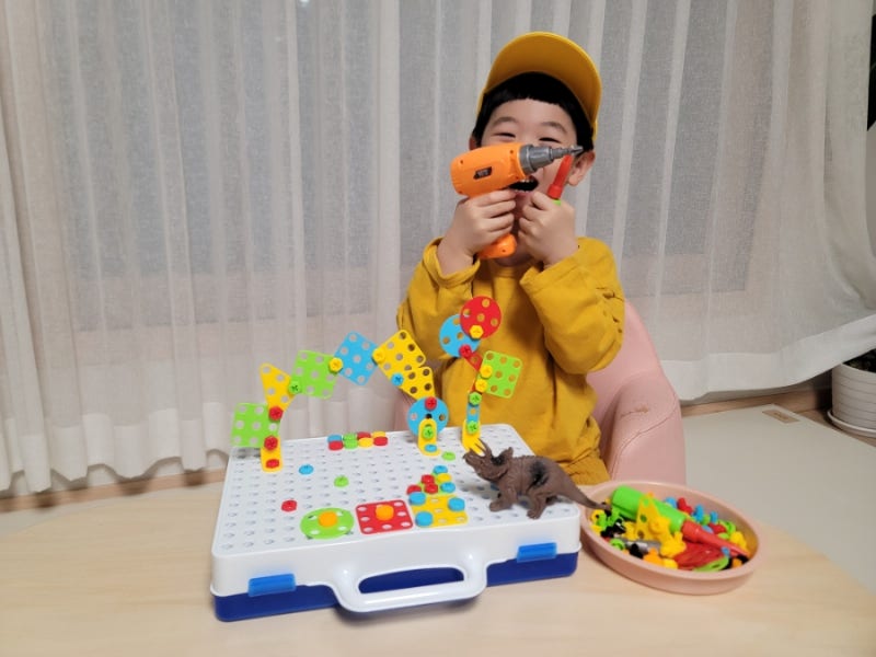 아기 드릴장난감 브로키 공구놀이세트 선물 후기 네이버 블로그