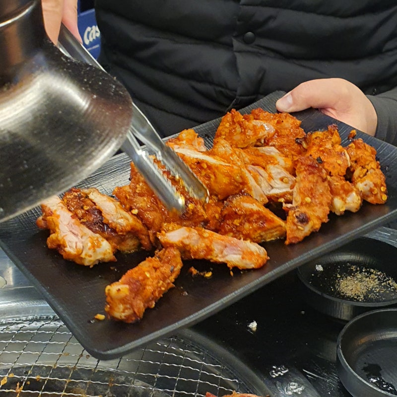 광교 카페거리 소금 양념구이 닭갈비 후기 네이버 블로그