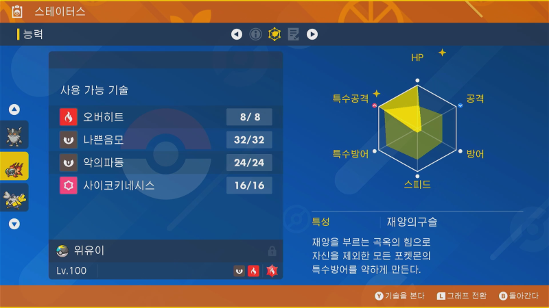 포켓몬스터 스칼렛 바이올렛 5성 6성 테라스탈 레이드용 추천 포켓몬 9탄 위유이추천 기술 배치 노력치 성격 추천