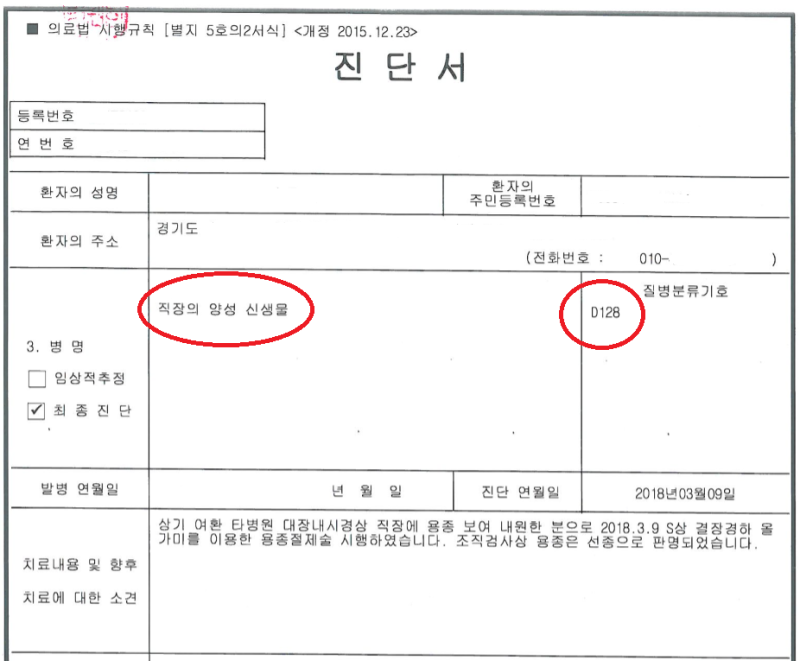 대장직장 및 결장 관상선종 D12 및 D01코드 고도이형성 보험금 챙기세요 Highgrade Dysplasia 네이버 블로그