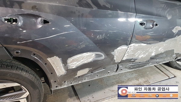 투싼 Nx4 휀다 앞도어 뒤도어 판금 도색 보험수리 의정부 양주 남양주 포천 자동차공업사 네이버 블로그