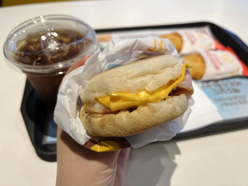 맥도날드 맥모닝 베이컨 토마토 에그 머핀 베이컨 에그 머핀 네이버 블로그