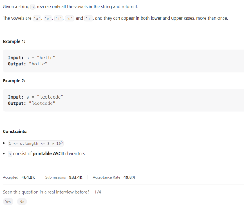 JAVA_Reverse Vowels of a String_LeetCode 345 : 네이버 블로그