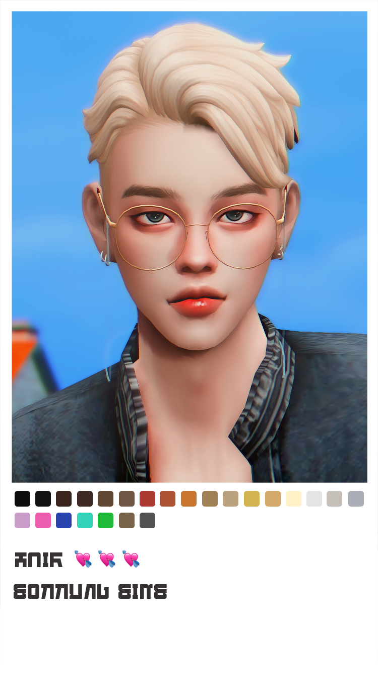 Hair[심즈4] 맥시스 매치 CC템추천 : 남심헤어편(Hair) 56 : 네이버 블로그
