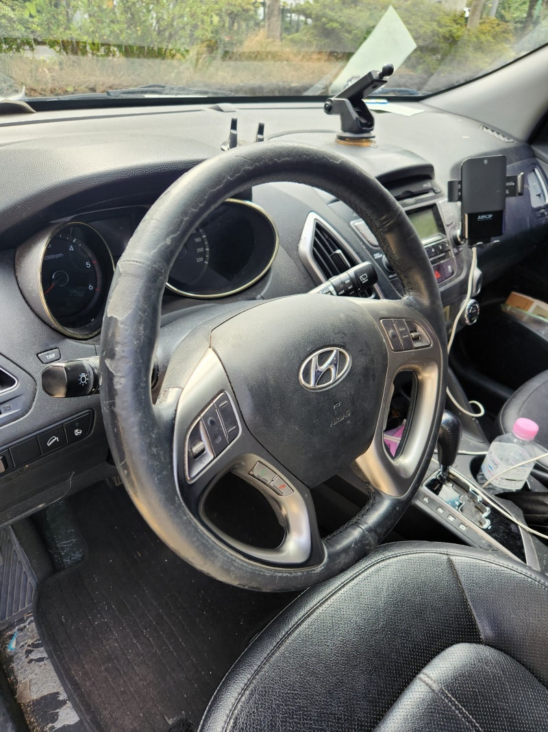 노후된 투싼ix 핸들커버로 늘어진 자동차 가죽핸들 커버 리뷰 : 네이버 블로그