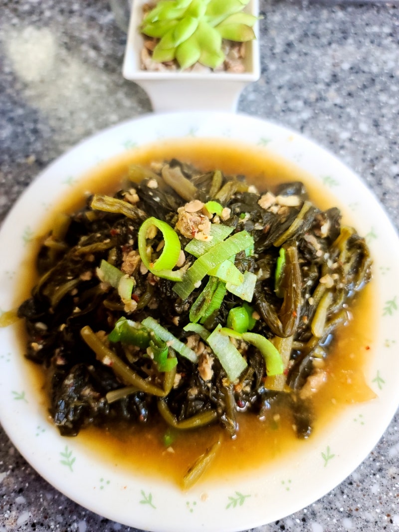 신열무김치 요리 묵은지 무청 된장지짐 무청요리 신김치요리 냉장고 파먹기 네이버 블로그