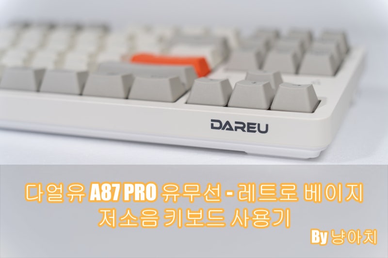 다얼유 A87 PRO - 레트로 베이지 저소음 키보드 사용기 : 네이버 블로그