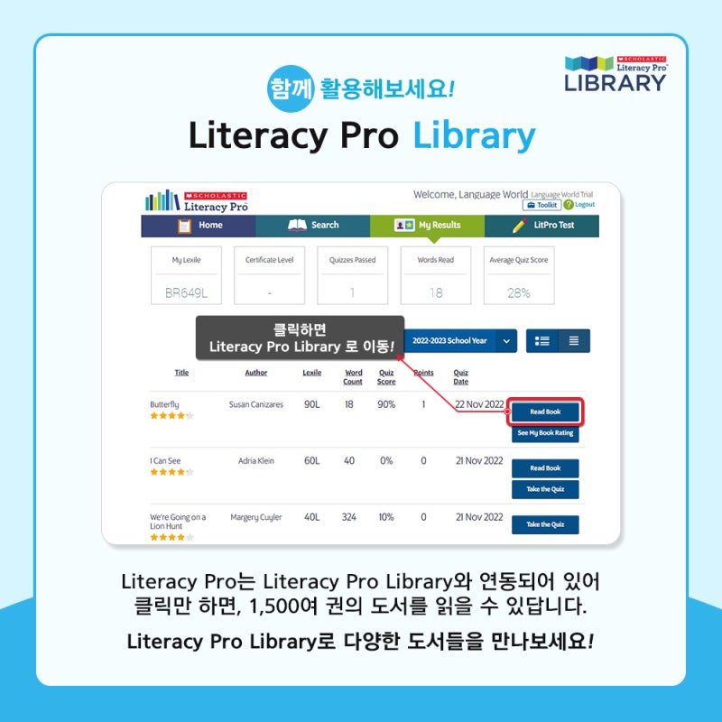 영어독서 능력 평가 프로그램, Scolastic Literacy Pro : 네이버 블로그
