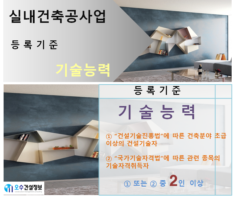 실내건축공사업 면허 신규등록 요건 네이버 블로그