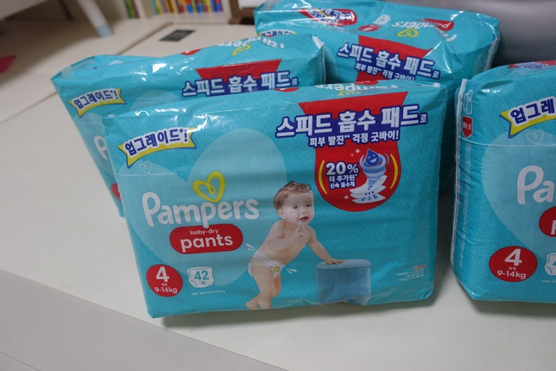 팸퍼스베이비드라이 4단계 흡수력 좋은 팬티기저귀 추천 네이버 블로그