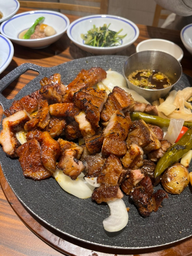 차순옥 평택 돼지갈비 맛집 구워서 나오는 곳 평택 고덕 맛집으로 추천고추장 돼지갈비 양념 돼지갈비 육전비빔냉면