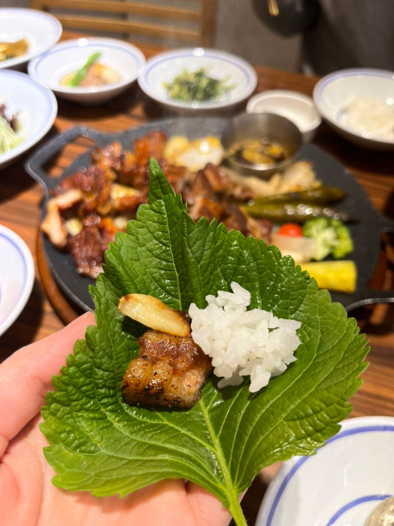 차순옥 평택 돼지갈비 맛집 구워서 나오는 곳 평택 고덕 맛집으로 추천고추장 돼지갈비 양념 돼지갈비 육전비빔냉면