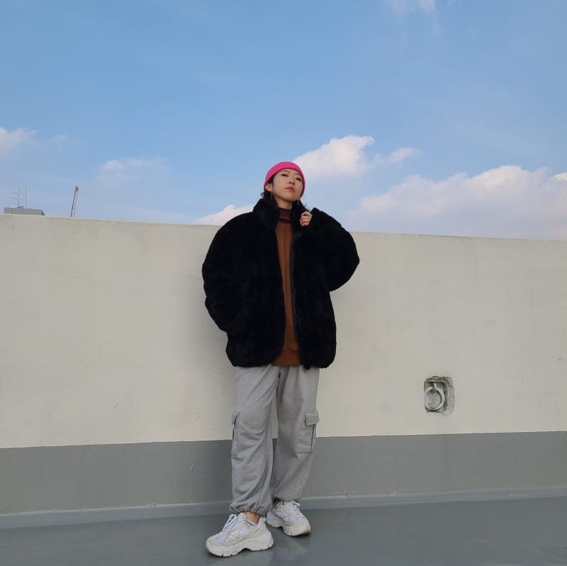 여자비니 예쁘게 쓰는 법 겨울 스트릿 데일리룩 오버핏 에이로젯 네이버 블로그