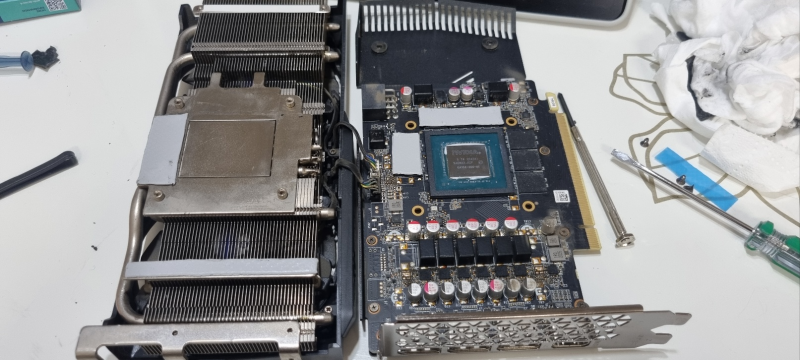 채굴장에서 구출한 이엠텍 3060ti 그래픽카드 서멀패드 재부착 해서 살려준 이야기 (feat. JEYI YC10, MX4 서멀 ...