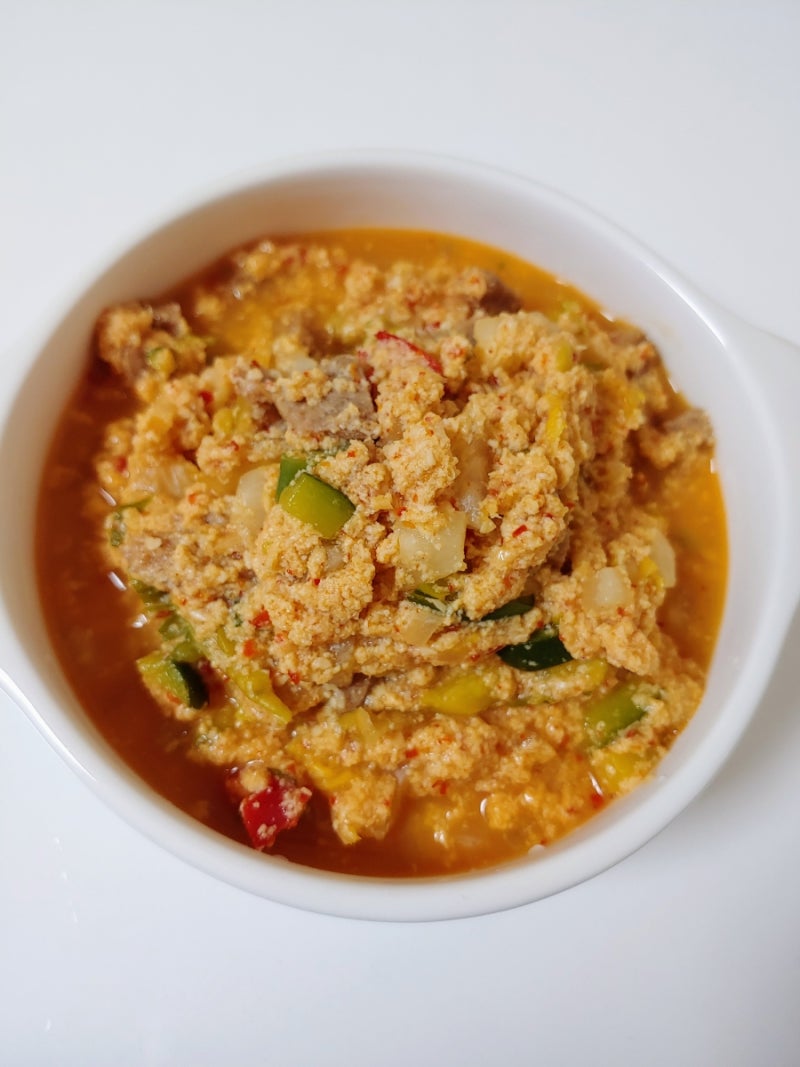 콩 요리 콩비지찌개 콩단백 떡만둣국 콩고기 덮밥 비건 김치 비건 레시피 네이버 블로그