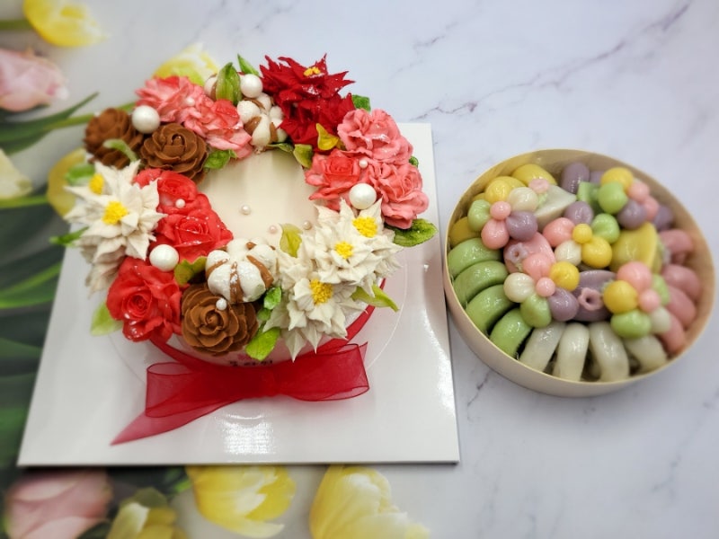 환상의 크리스마스케이크!!!의정부앙금플라워.꽃송편원데이수업.생일선물.수제떡케이크전문점 - 양주.도봉.동두천.노원 : 네이버 블로그