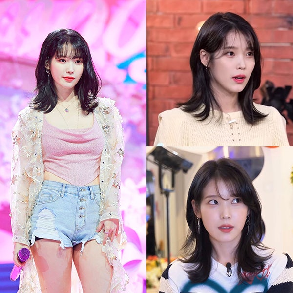 아이유 중단발 헤어스타일 허쉬컷 레이어드컷 모아봄 네이버 블로그