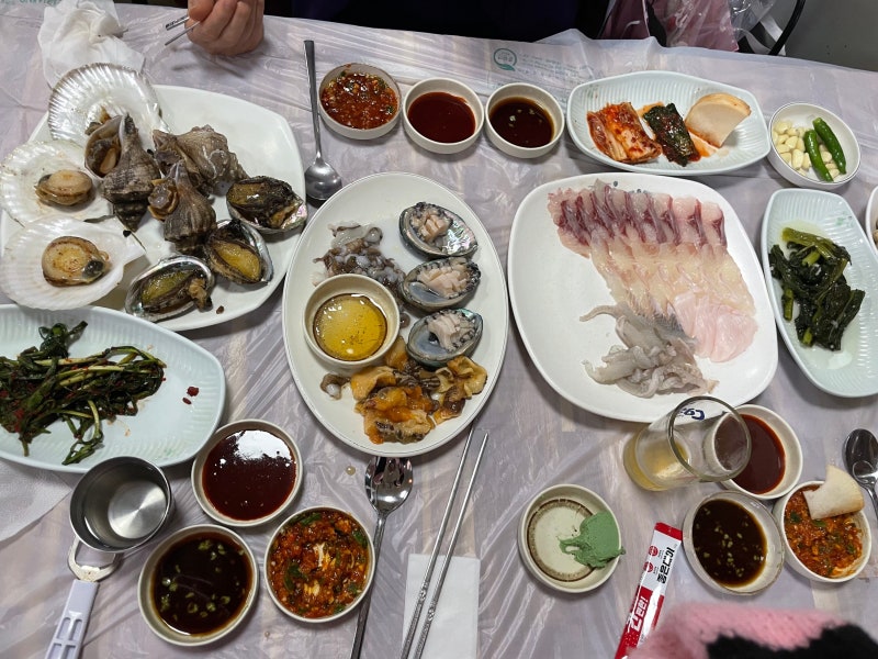 부산 자갈치시장 하동횟집 가족외식에 적합한 가성비 코스요리로 푸짐하게 한상 네이버 블로그